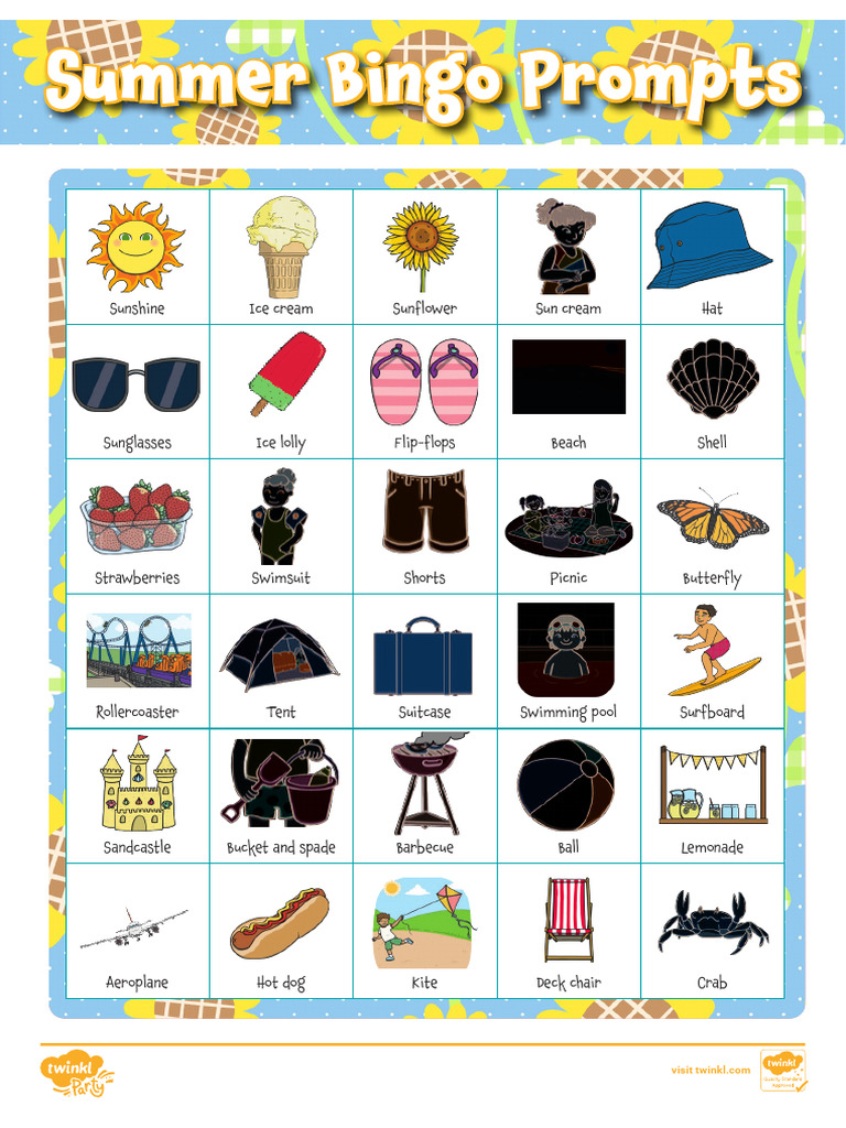 Summer Bingo Game Ver 2 | PDF