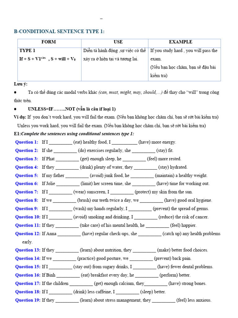 9g. Unit 3 - Vocab & Grammar (p1) | PDF | Physical Fitness ...
