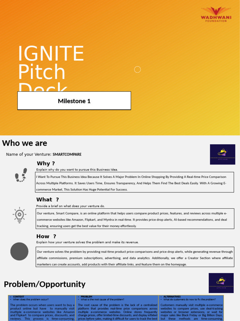 Ignite Milestone 1 2 (1) Remodel | PDF | E Commerce | Pricing