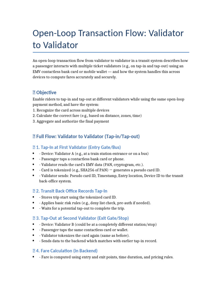 Open Loop Transaction Flow | PDF | Emv | Payments