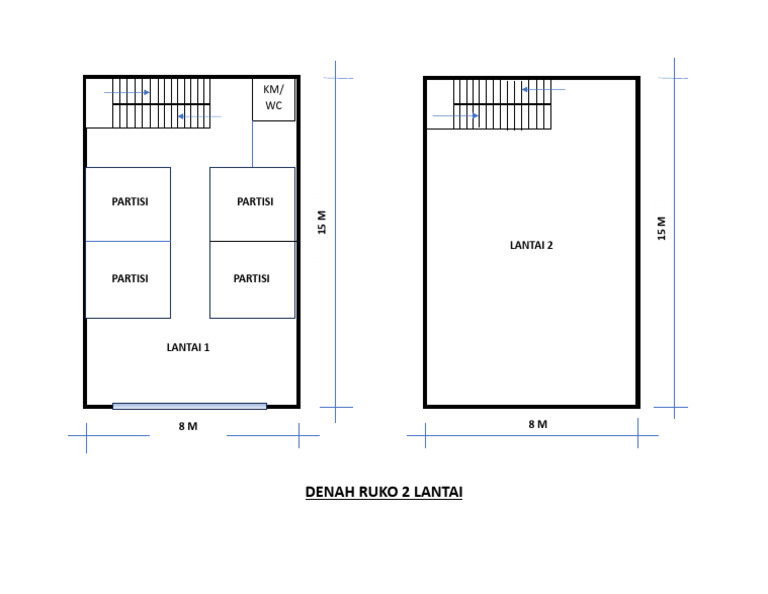 Denah Ruko 2 Lantai B | PDF