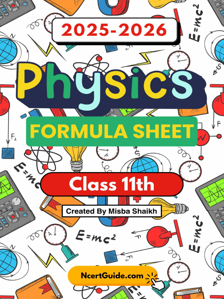 Class-11-physics formulasheet | PDF