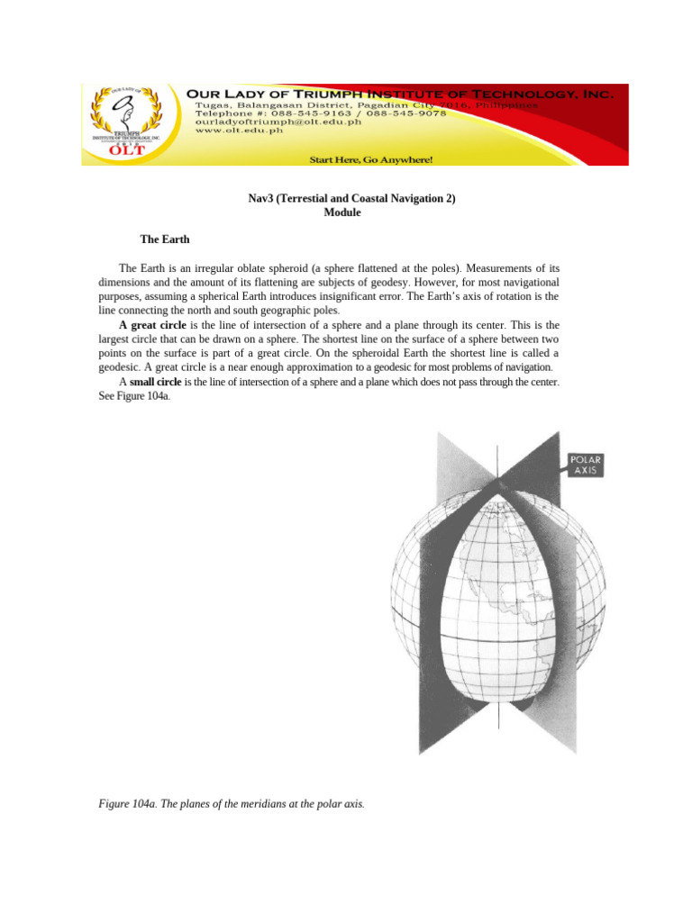 Earth Navigation Basics: Great Circles | PDF