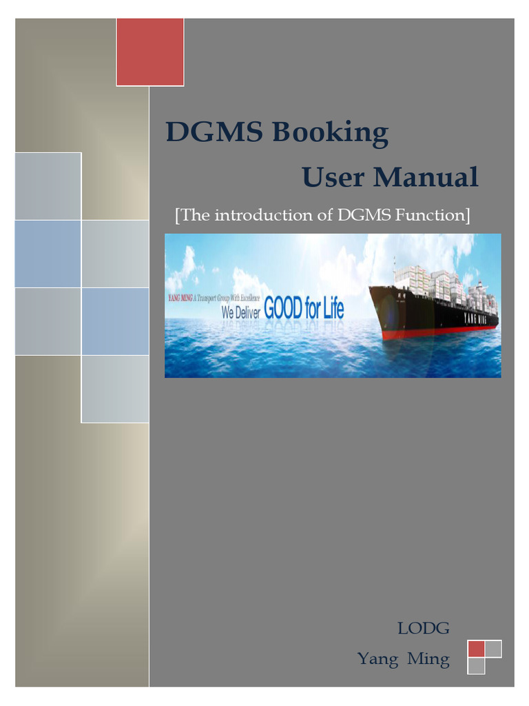 DGMS Booking User Manual Overview | PDF | Computer File | Cursor (User ...