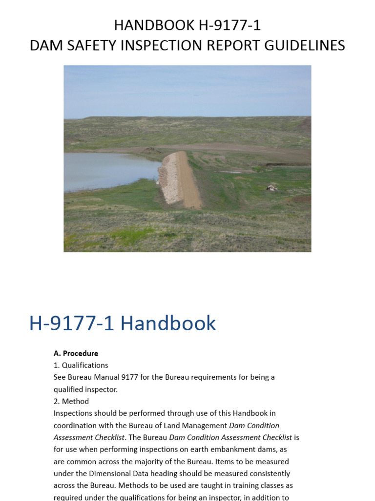 Dam Safety Inspection Guidelines | PDF | Spillway | Dam