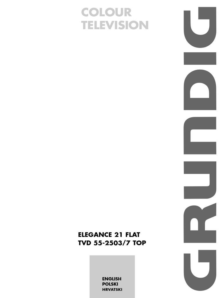 Grundig Elegance TV User Manual | PDF | Equalization (Audio ...