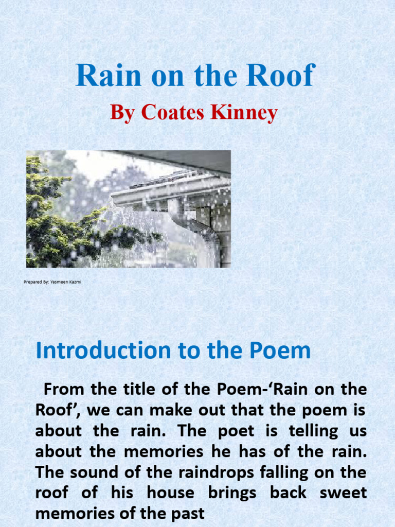 Rain on the Roof (3).Pptx | PDF | Sky | Rain