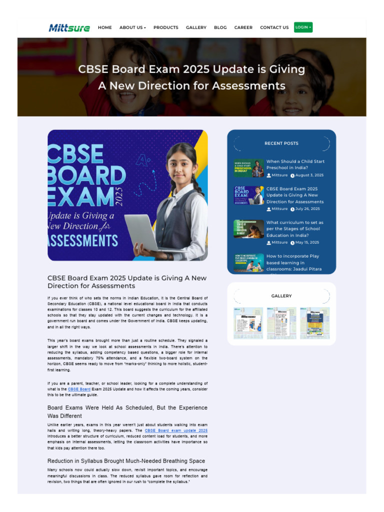 CBSE Board Exam 2025 Update Is Giving A New Direction For Assessments ...
