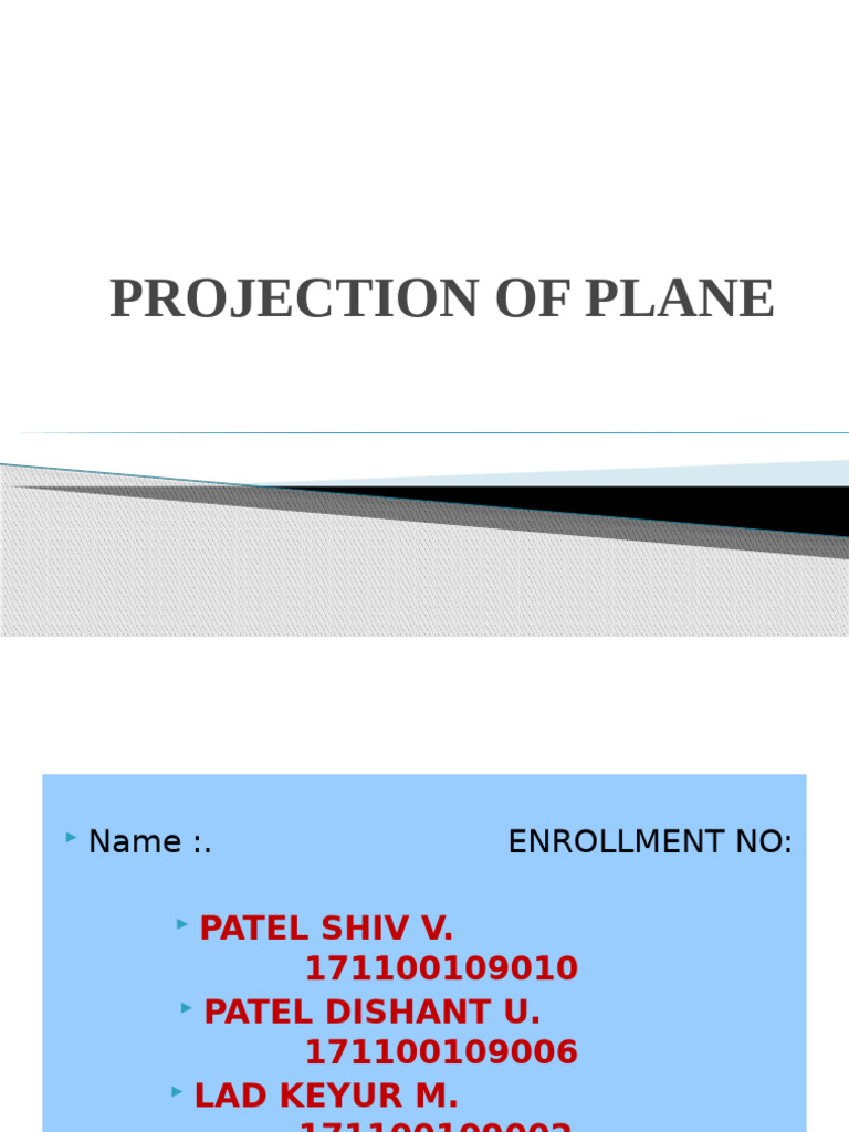 Projection Techniques for Plane Surfaces | PDF