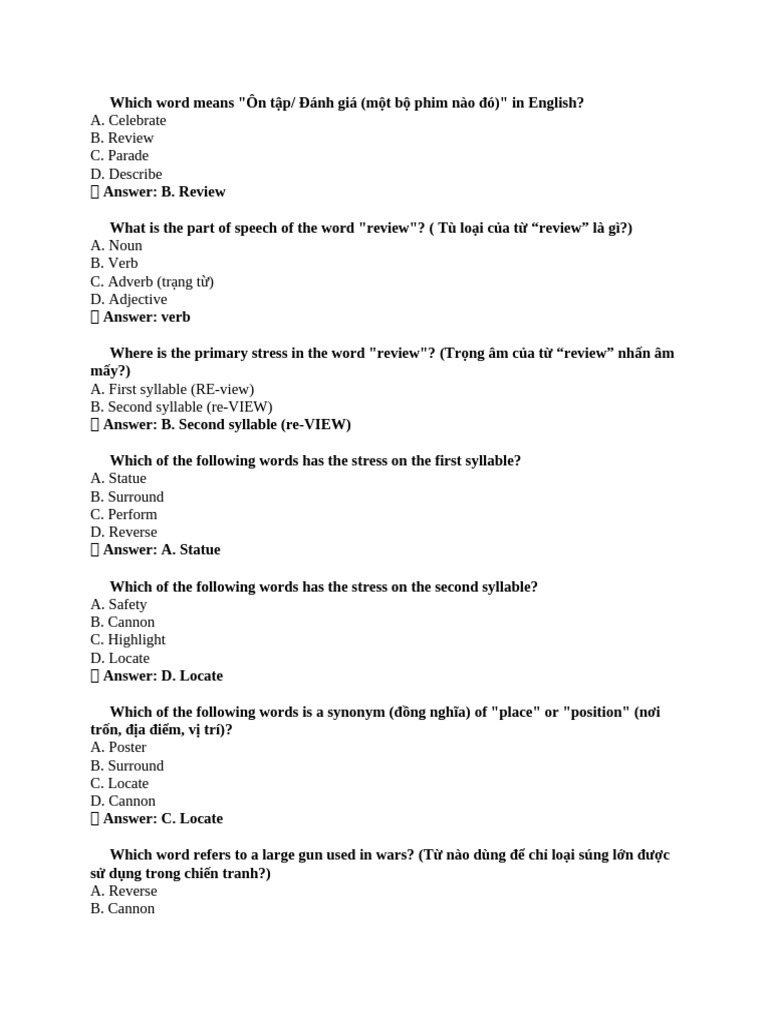 Which Word Means | PDF