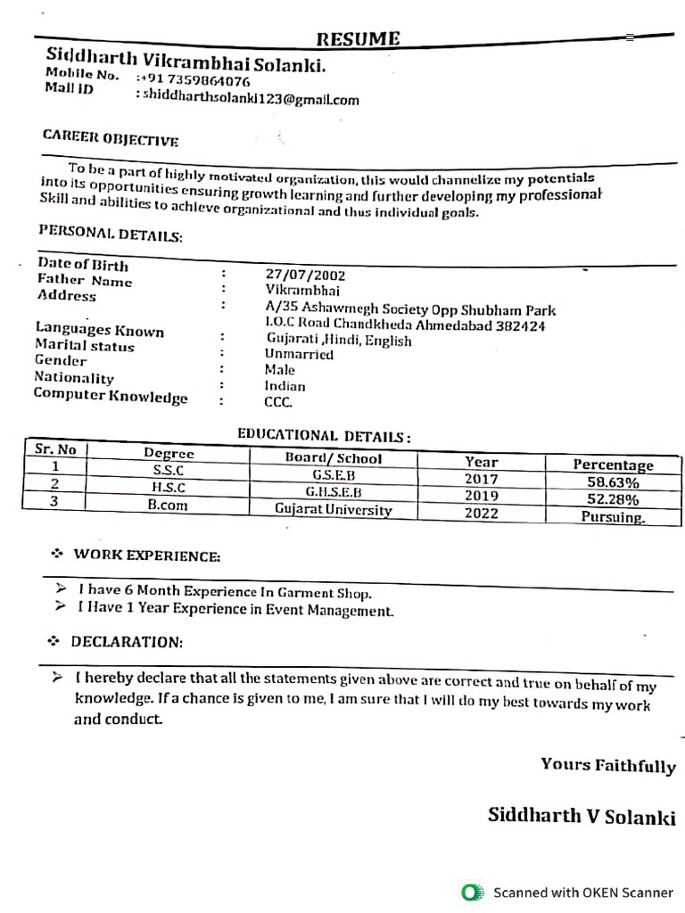Siddharth Resume | PDF
