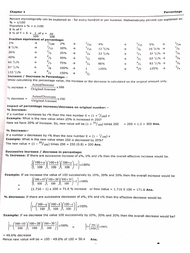 Percentage Basic | PDF