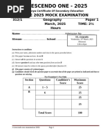 2024 Kcse Geography Paper 1 | PDF