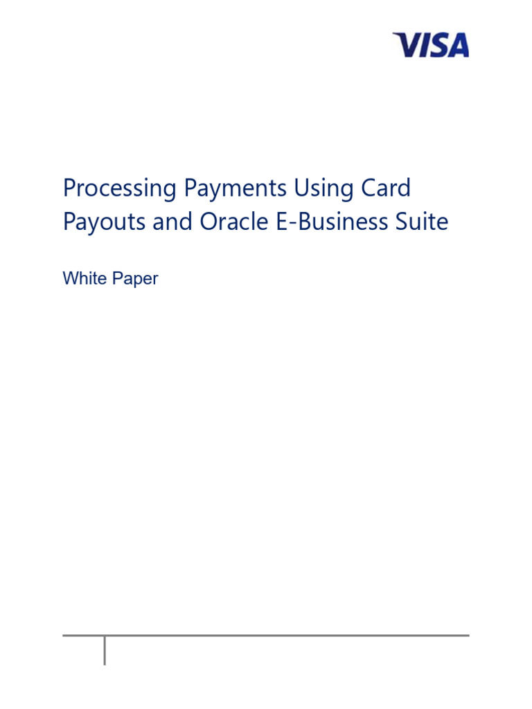 Oracle Ebs Payouts White Paper | PDF | Payments | Accounts Payable