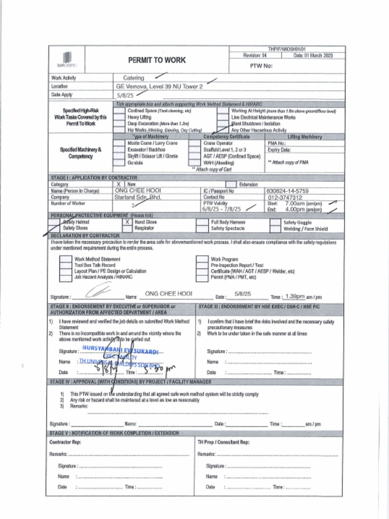 20250805191149566 Work Permit Approval_Gastronomy 06082025-07082025 | PDF