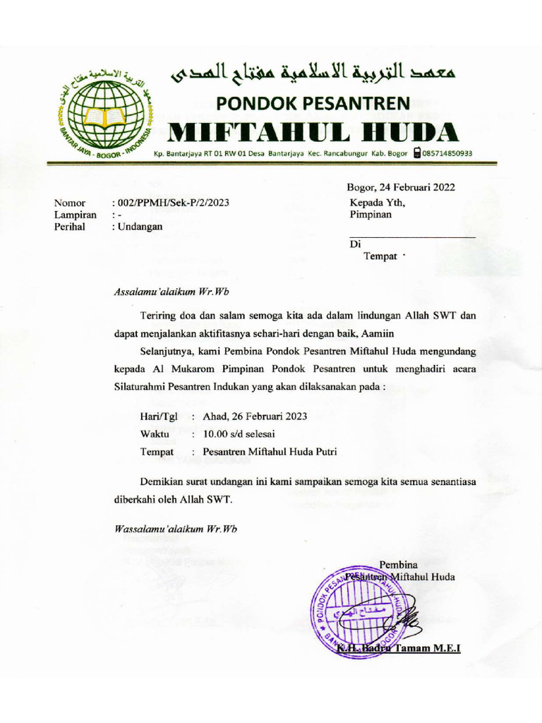 Undangan Silaturahmi Dts | PDF