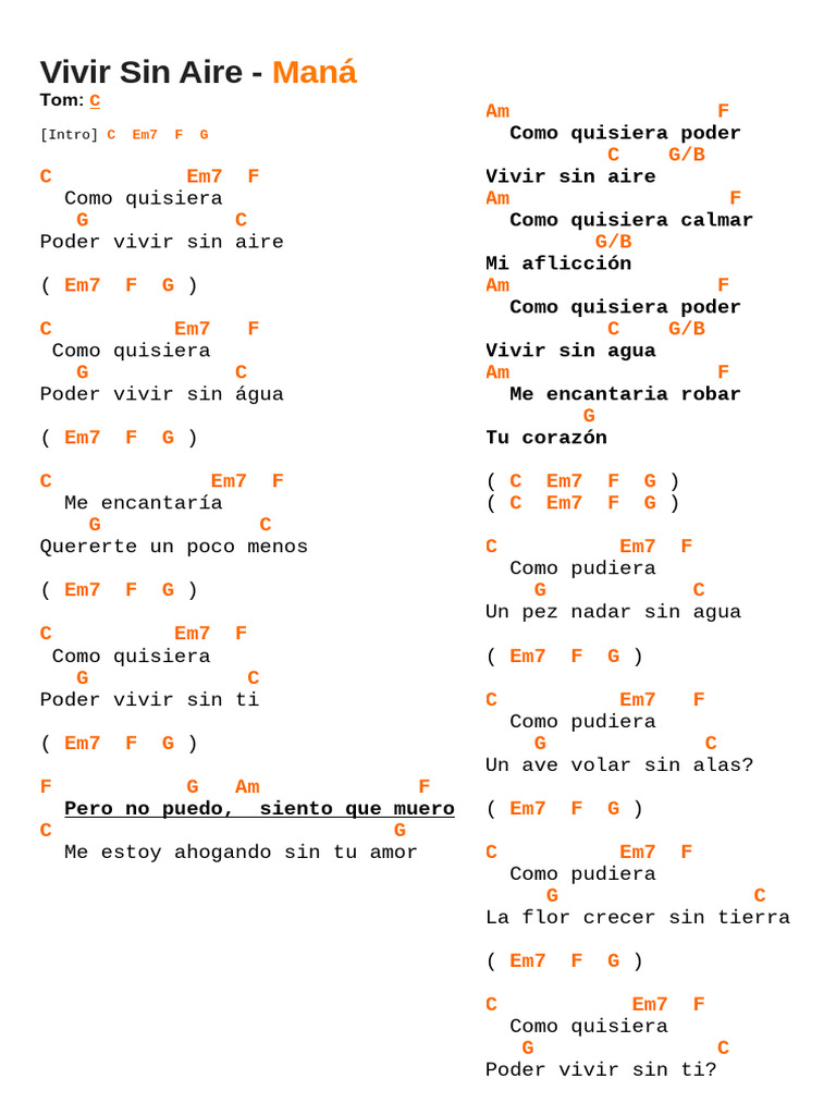 Vivir Sin Aire C - Cópia | PDF