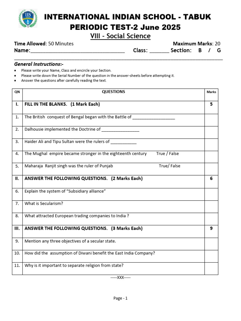 8-SOC-PT 2 Class 8 Social Science | PDF