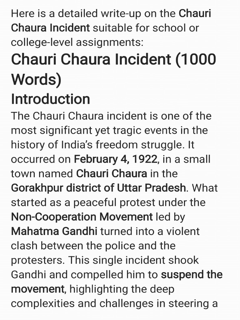 Chauri Chaura Incident | PDF