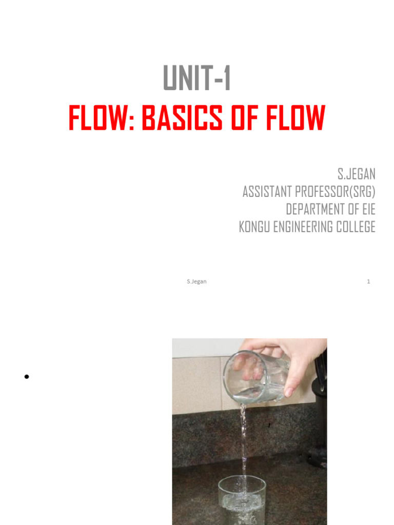 CLASS-1 Basics & Units of Flow | PDF | Flow Measurement | Fluid Dynamics