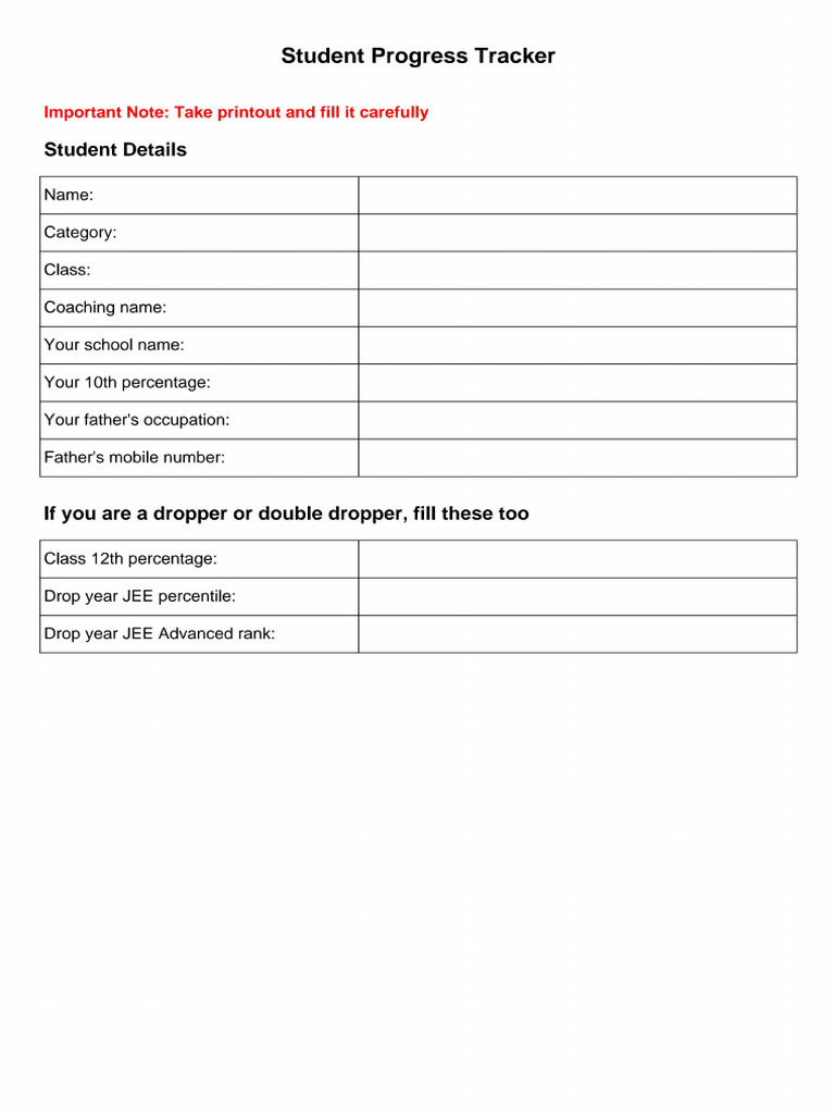 ?student Progress Tracker | PDF