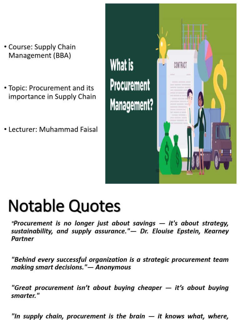 Module 5 - Procurement Management | PDF | Procurement | Supply Chain