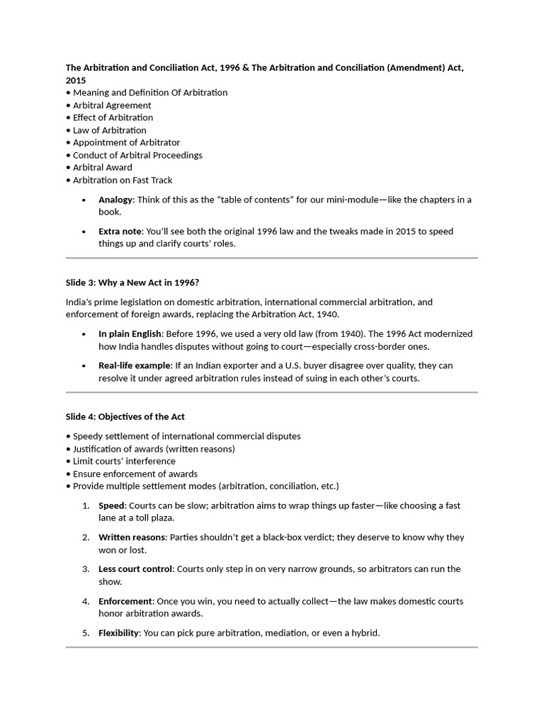 The Arbitration and Conciliation Act | PDF | Arbitration | Arbitral Tribunal
