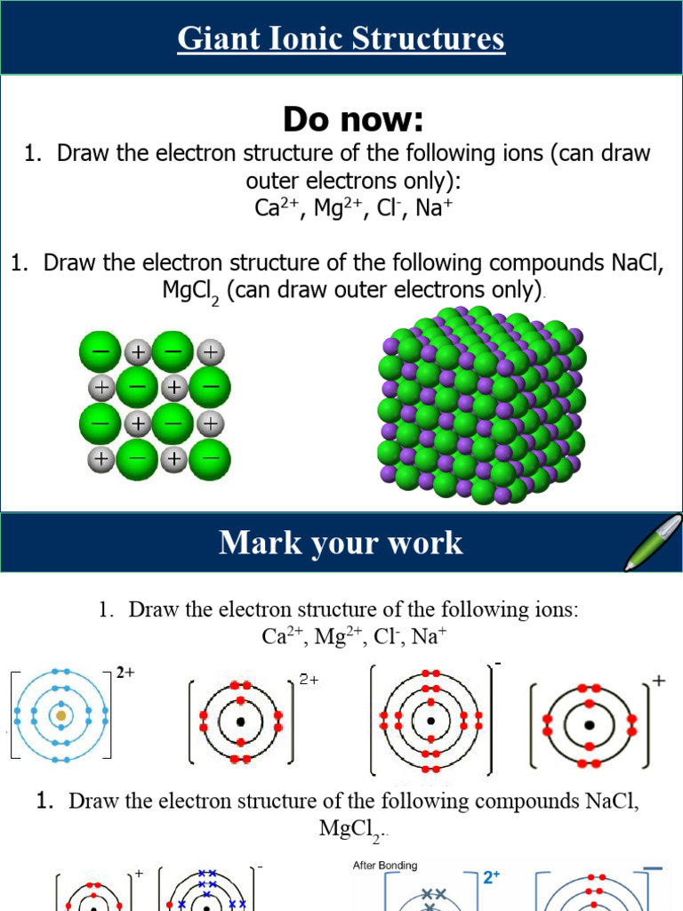 IGCSE Chemistry Lesson 3 - Giant Ionic Structures | PDF | Salt ...