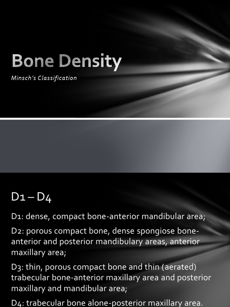 Bone Density (Misch Classification) | PDF