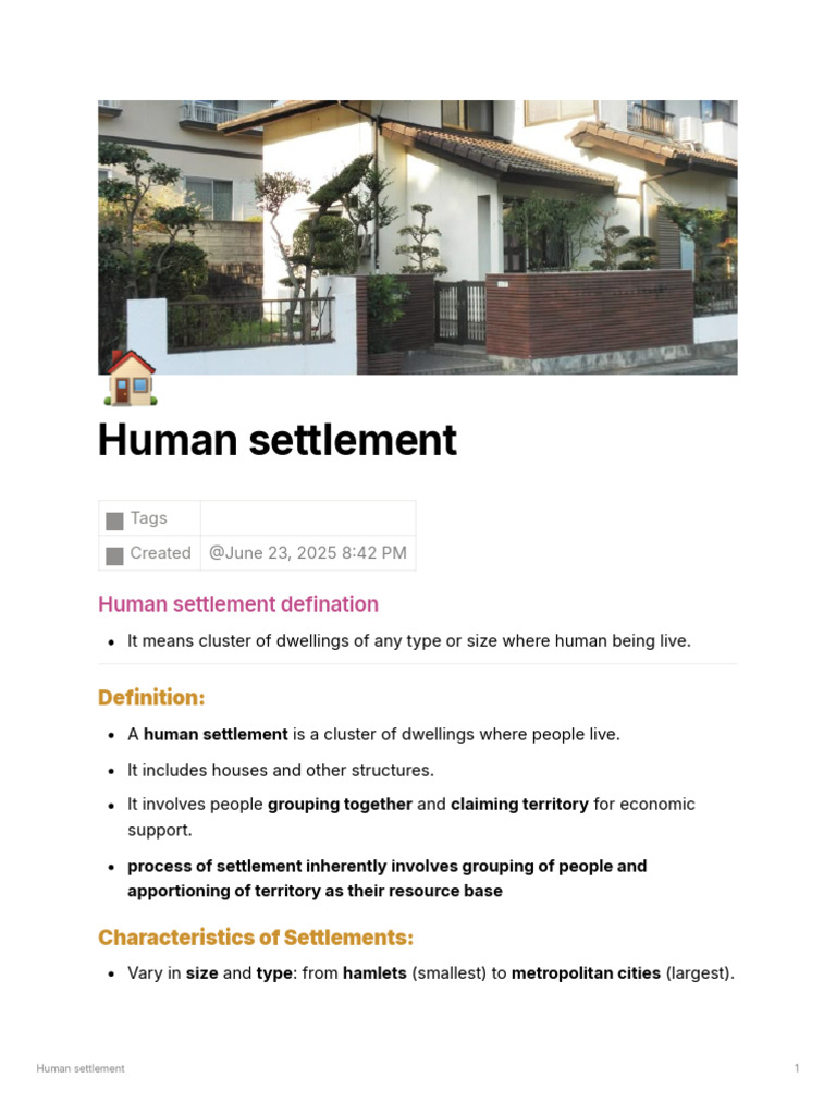Overview of Human Settlements in India | PDF | City | Village