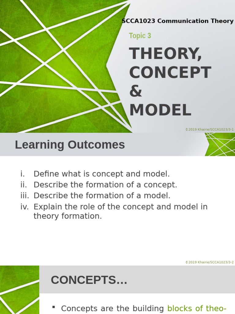 Topic 3 Theory, Concept Model | PDF | Concept | Communication
