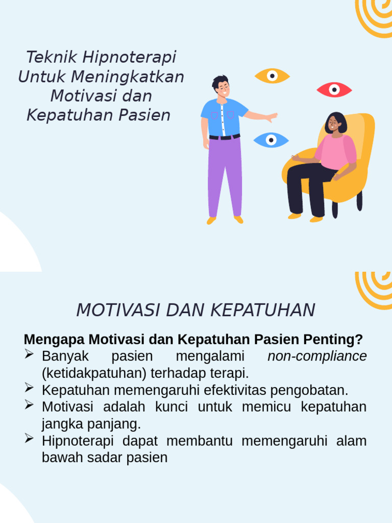 Teknik Hipnoterapi Untuk Meningkatkan Motivasi Dan Kepatuhan Pasien | PDF