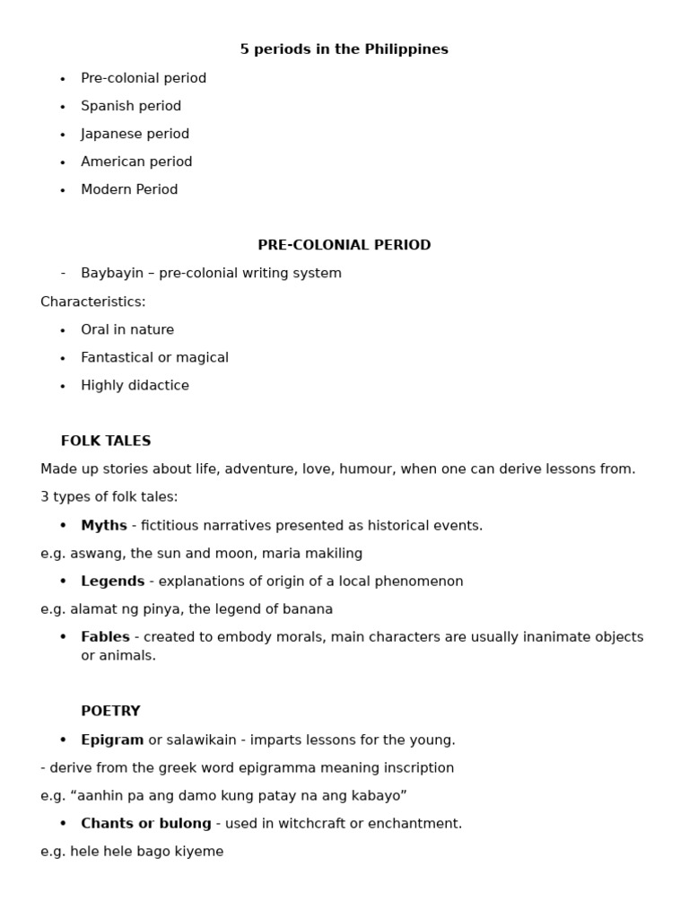 5 Periods in the Philippines | PDF