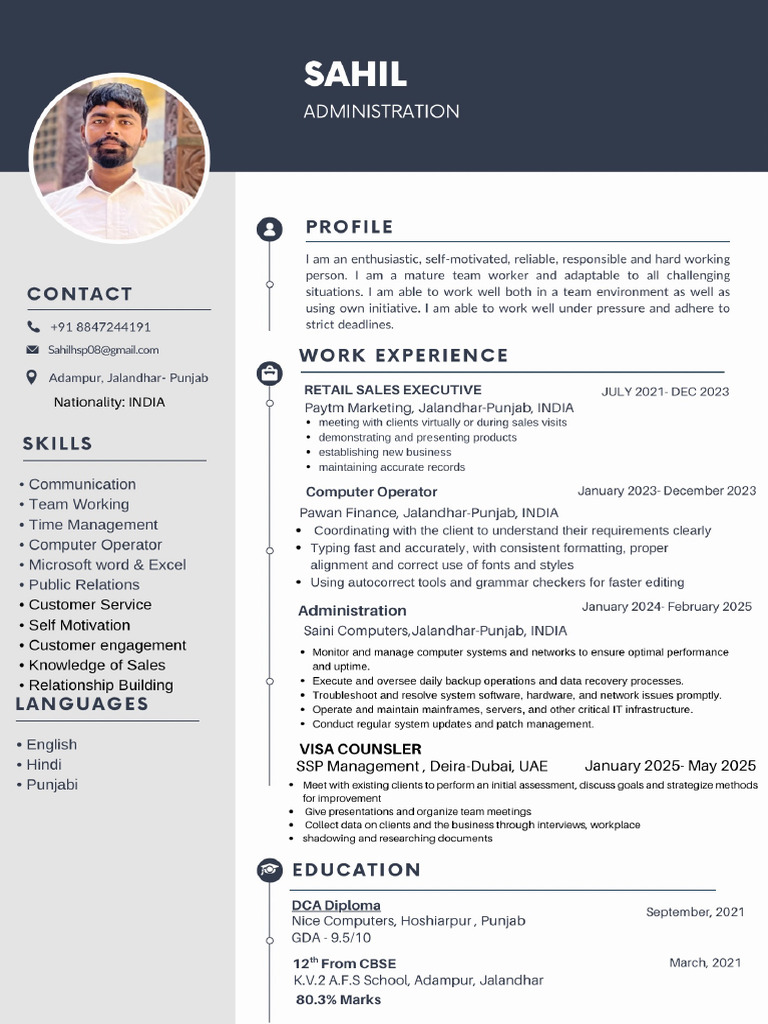 CV Sahil 2 | PDF
