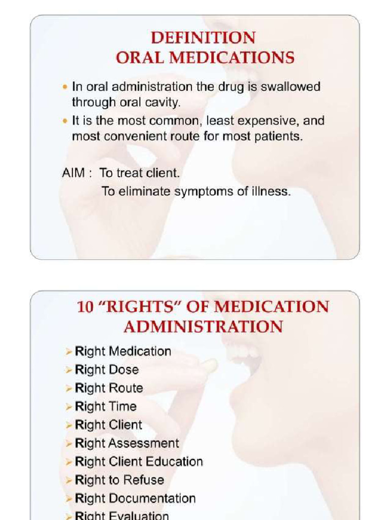 Oral Medication | PDF