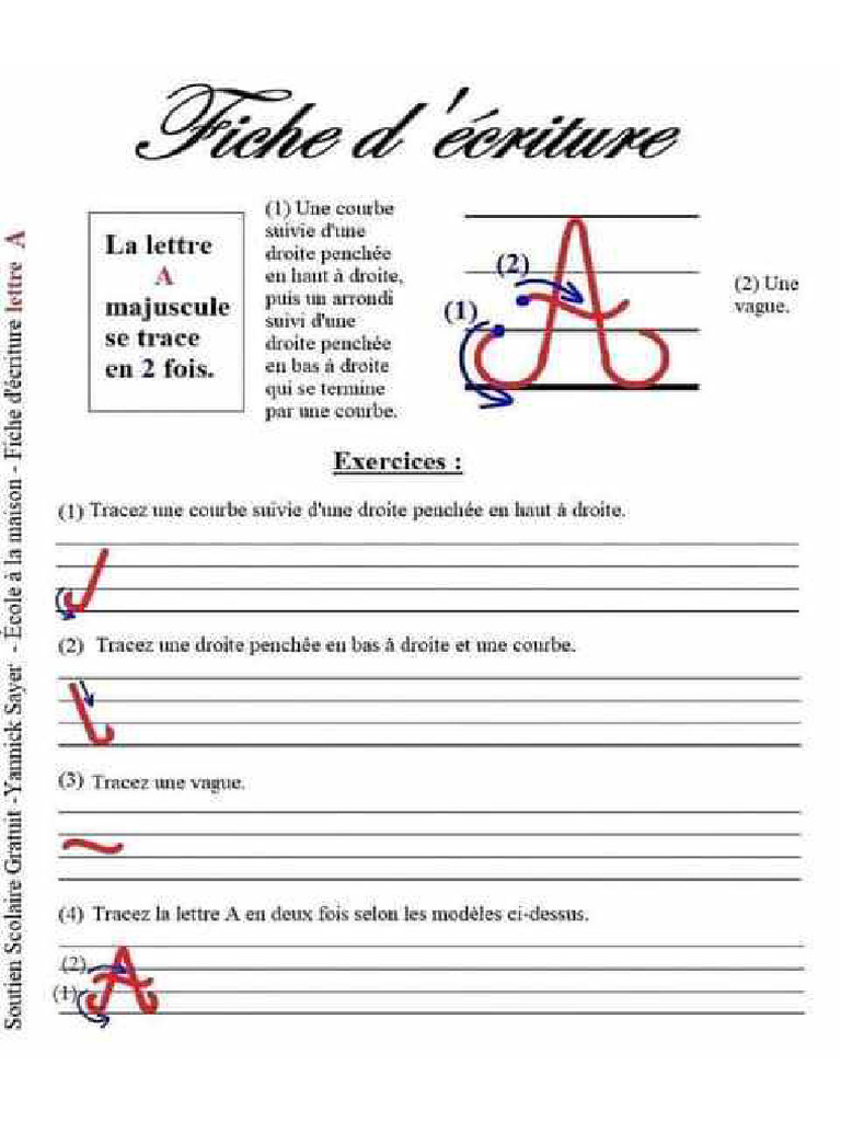 Écriture Des Lettres | PDF