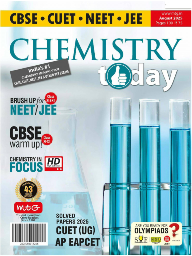 Chemistry Today Aug 2025 | PDF
