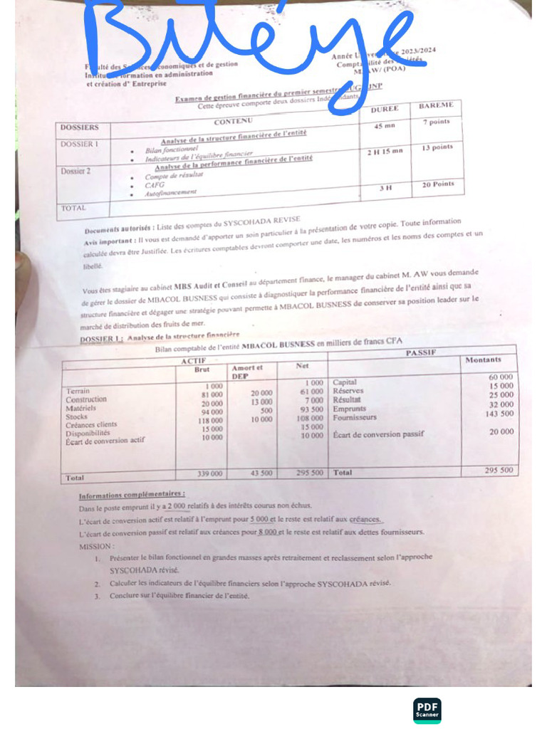 Bitéye... Examen Iface 2024-2025 | PDF