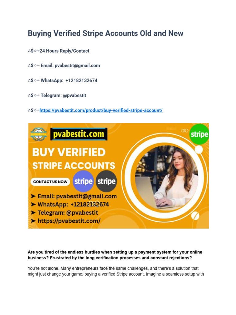 Buy Verified Stripe Accounts Securely | PDF | Security | Computer Security