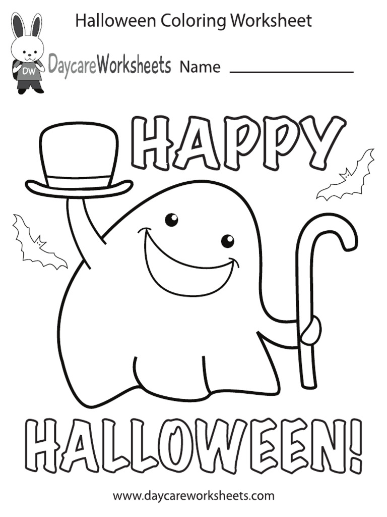 Halloween Coloring Worksheet | PDF