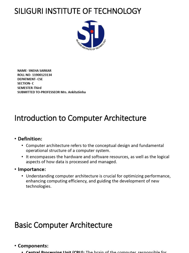 Different Types of Computer Architecture | PDF | Central Processing ...