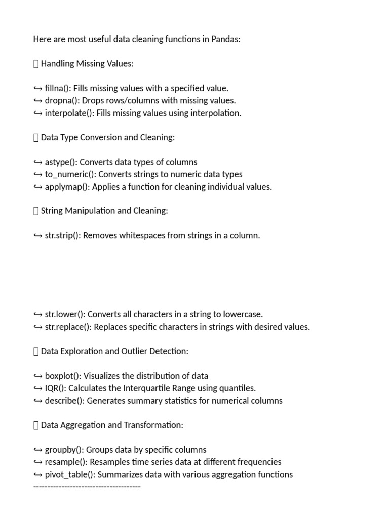 Pandas Data Manipulation | PDF