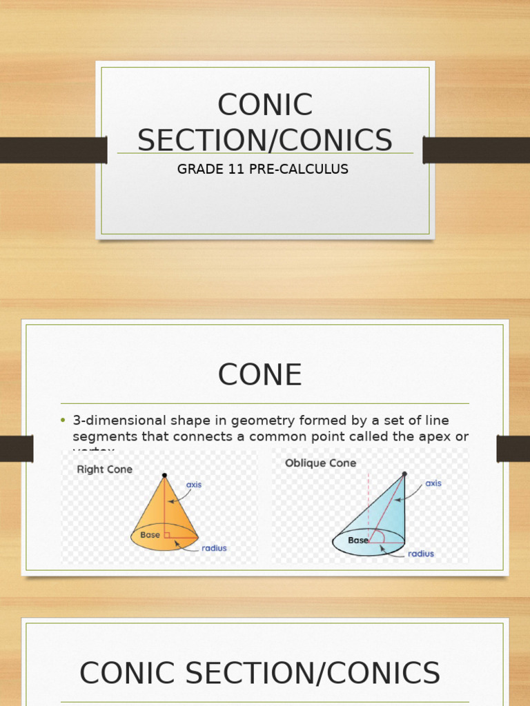 Understanding Conic Sections in Precalculus | PDF