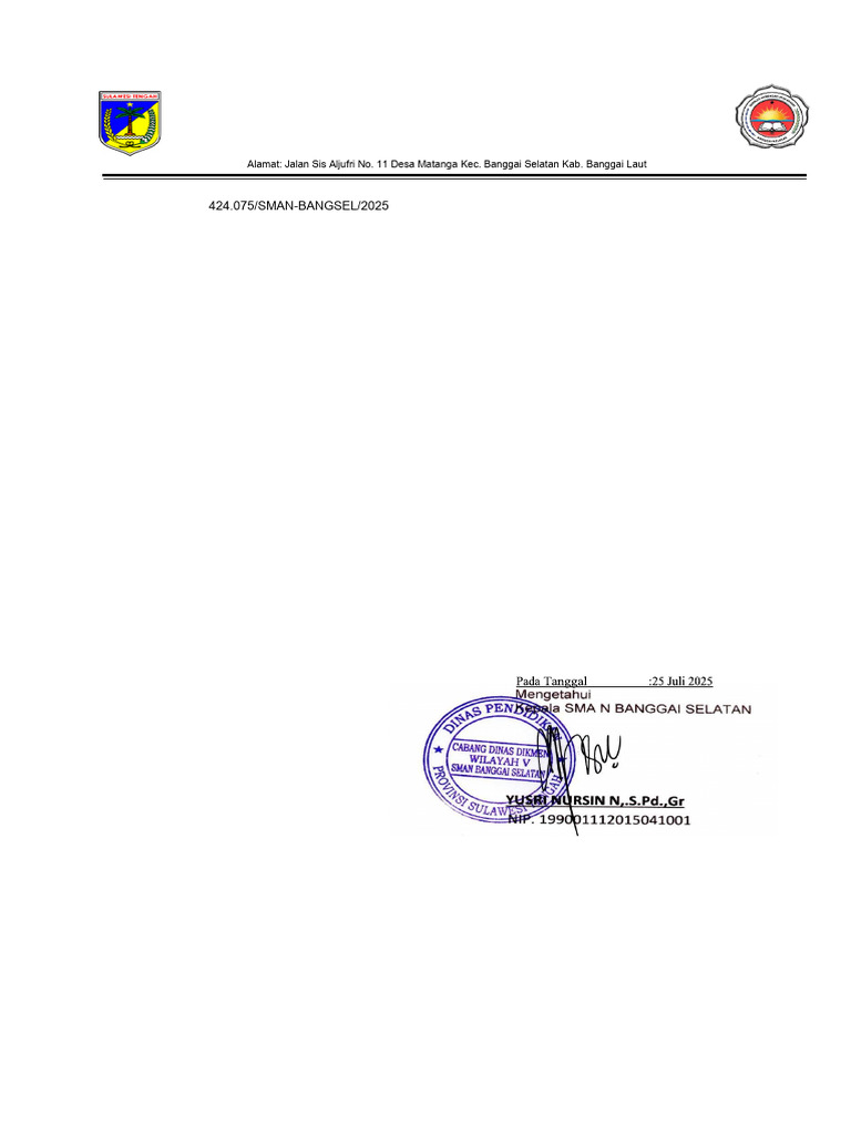 Permohonan Peminjaman Laptop ANBK | PDF