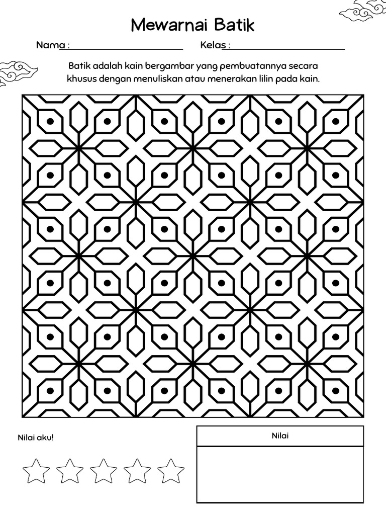 Mewarnai Batik untuk Anak TK | PDF
