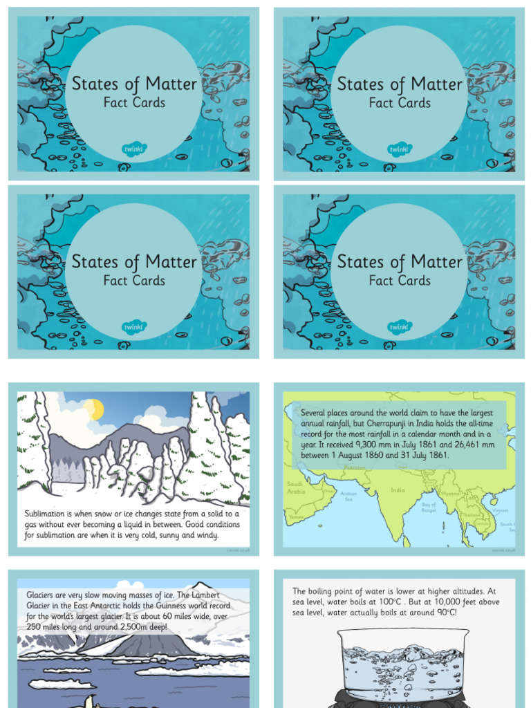 States of Matter Fact Cards | PDF
