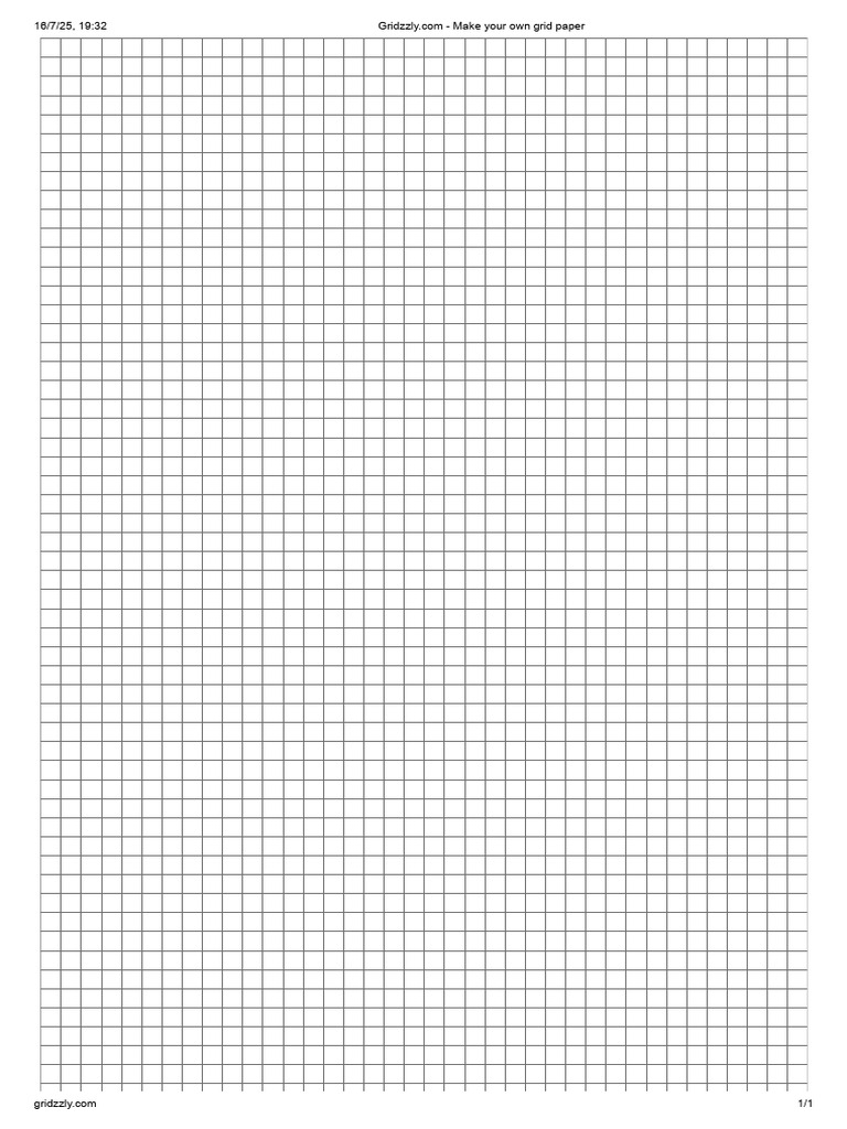 Gridzzly.com - Make Your Own Grid Paper | PDF