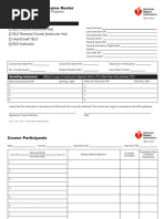 Heartsaver Roster | PDF | First Aid | Cardiopulmonary Resuscitation
