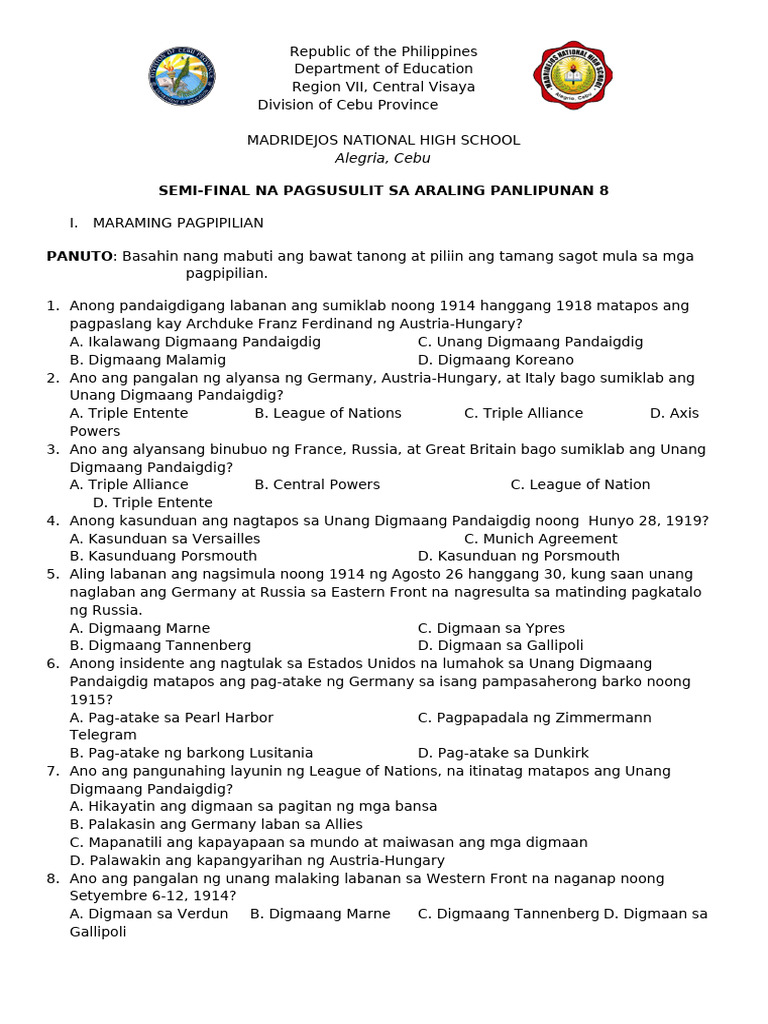 AP 8 4th Quarter | PDF