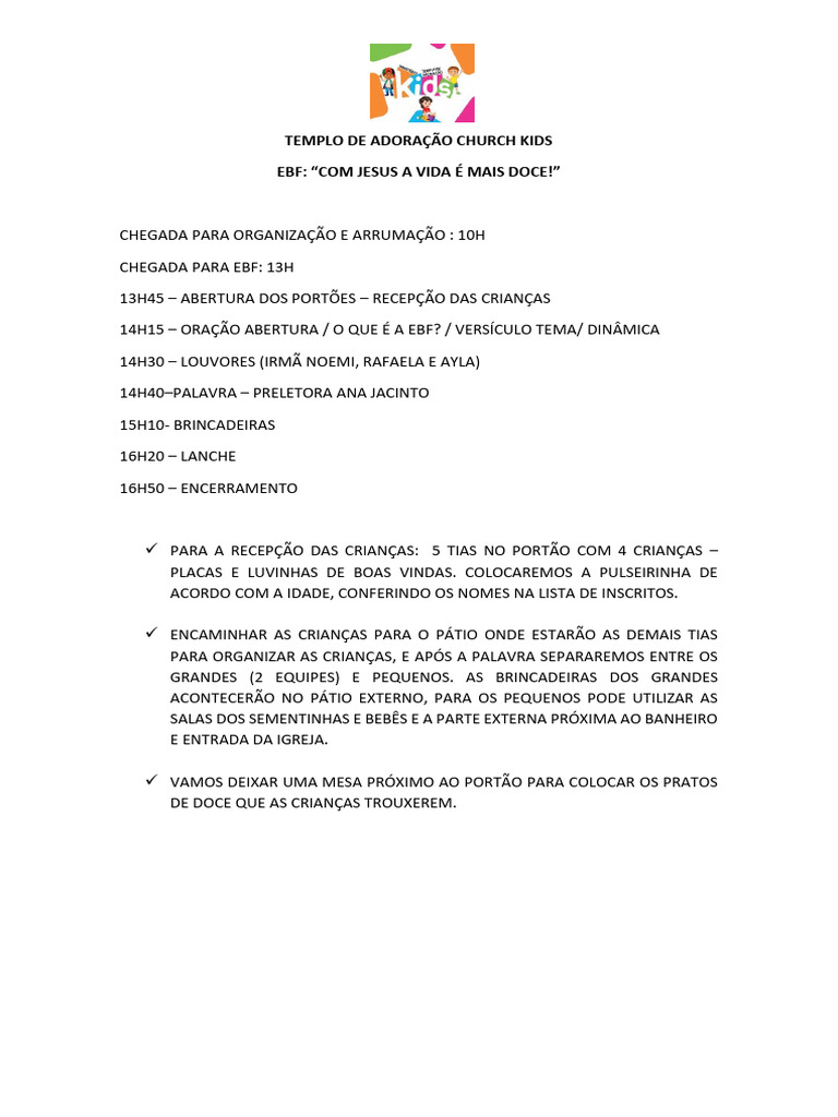 Cronograma EBF | PDF